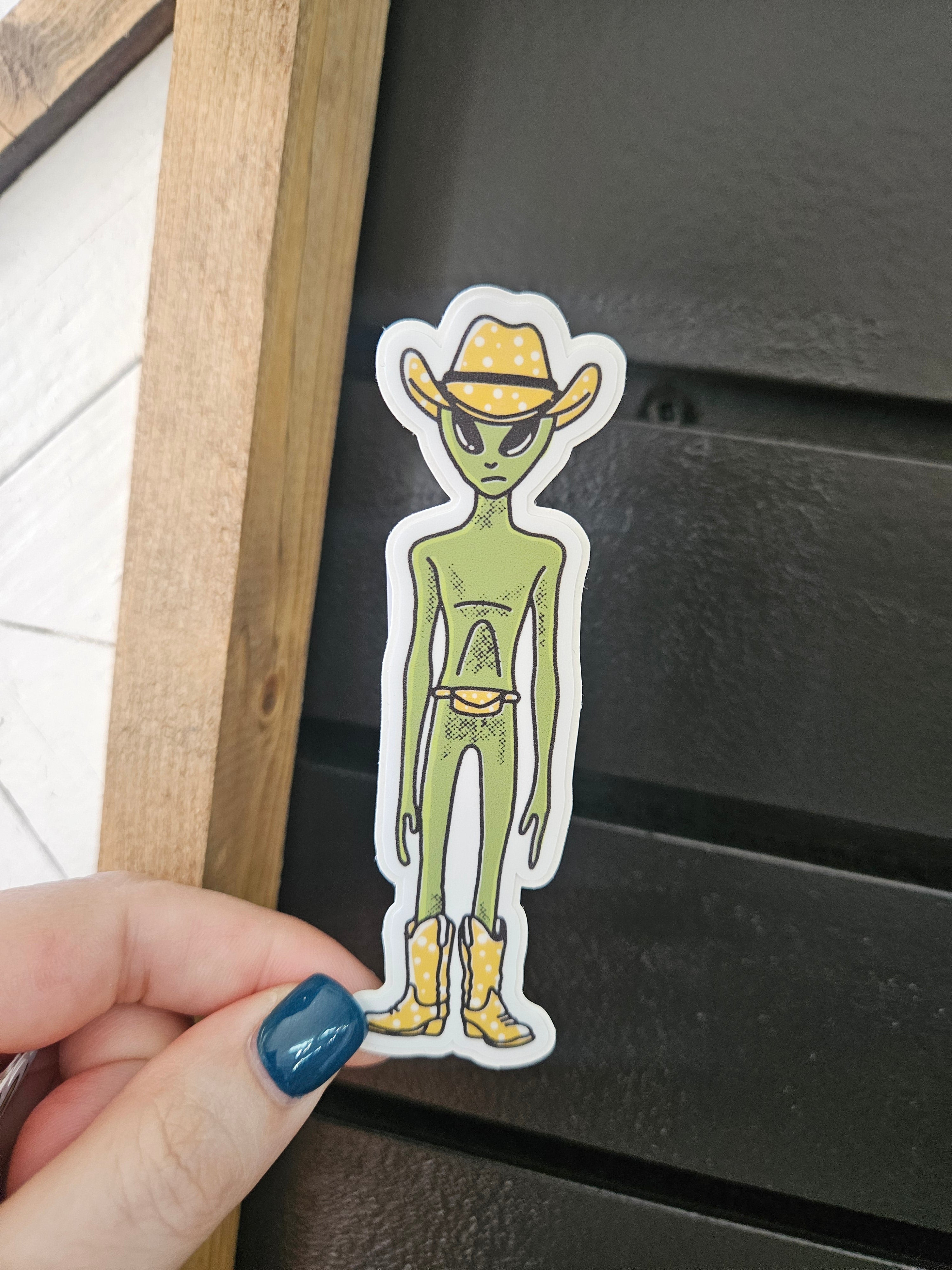 Alien Cowboy Sticker – Ryder & Scout